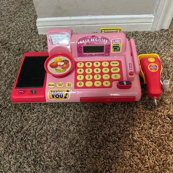 Toys | Bogo Pink Toy Cash Register With Scanner | Poshmark